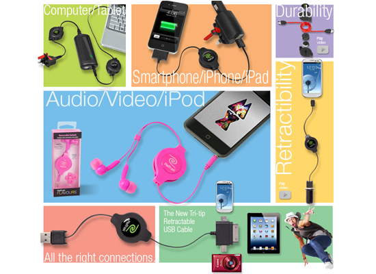 ReTrak – ReTractable connectivity solution, No more tangled cables