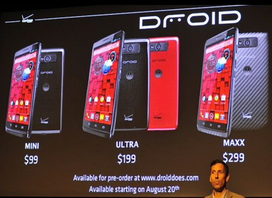 Verizon launches the Droid Mini, Ultra and Maxx